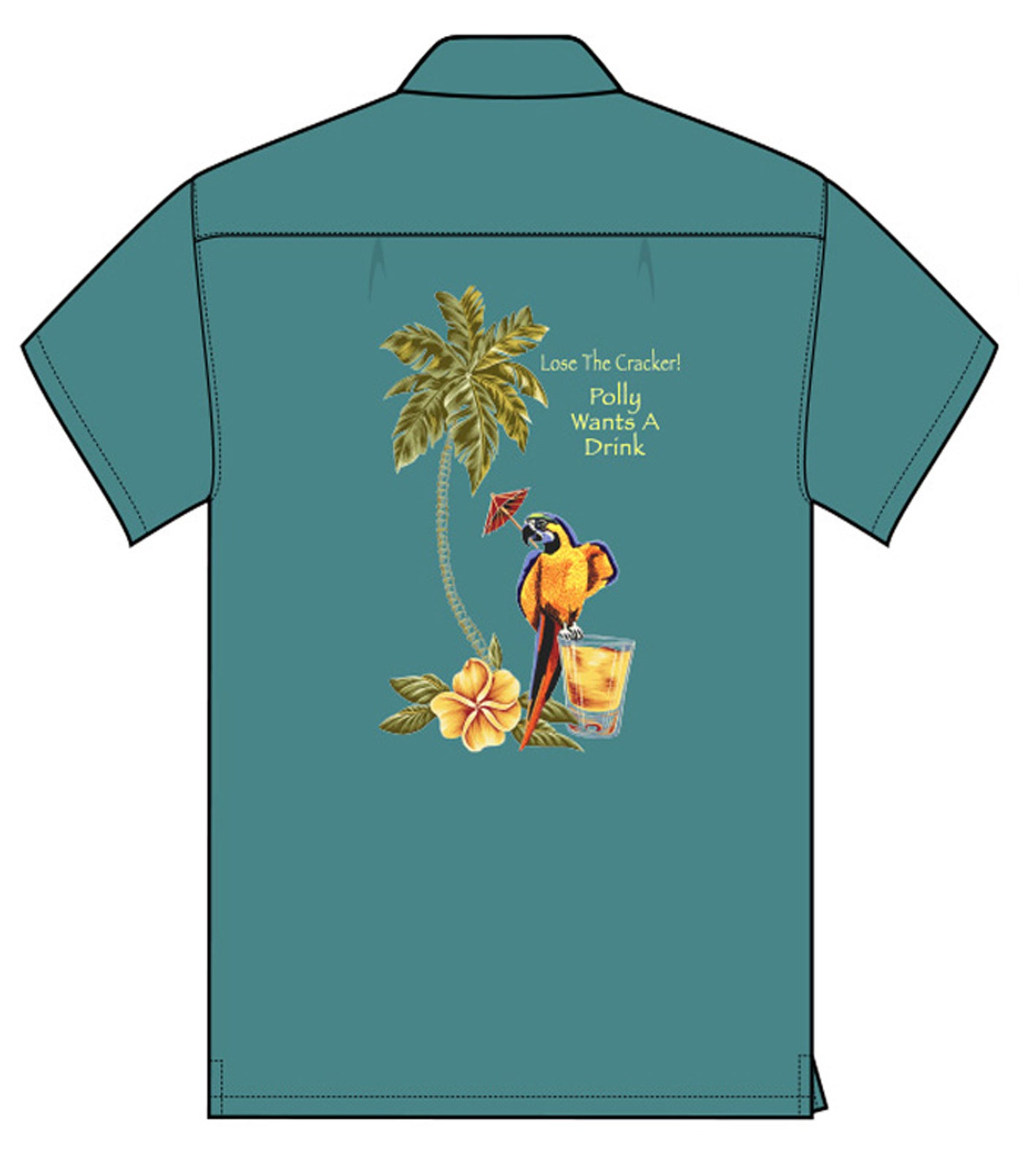 Weekender Mens Polly's Drink Parrot Embroidered Shirt, Style#M031525 ...